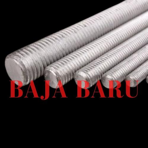 Jual BAUT BESI ULIR / LONG DRAT /BESI BAUT ULIR 8MM X 100 CM - 100cm ...