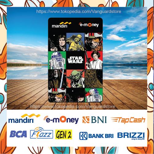 Jual KARTU EMONEY ETOLL SUPERHERO STAR WARS MANDIRI BRI BNI BCA 1 SISI ...