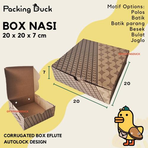 Jual DUS BOX NASI 20x20x7 / DUS NASI KOTAK / BOX NASI MOTIF - BATIK ...