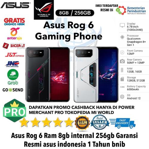 Jual Asus Rog 6 8gb/256gb phone Rog6 phone 8/256 new baru garansi resmi ...
