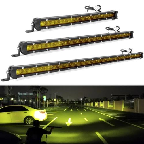 Jual lampu sorot led light bar single row sinar kuning 95 cm 180 watt ...