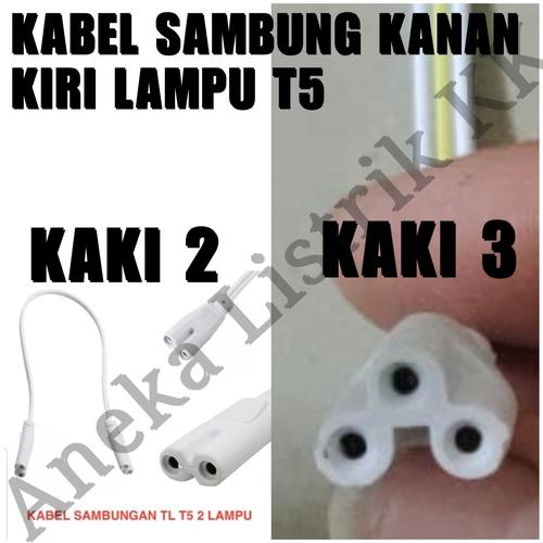 Jual Fitting Lampu T5 Socket Kabel Power TL T8 Soket Kap T5 Lampu Kecil ...