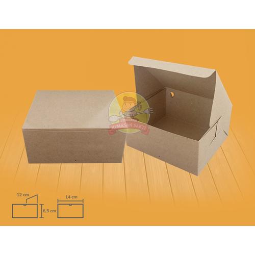 Jual Kraft Box Snack / Box Kue Nasi / Dus Snack Kue Cemilan Ukuran ...