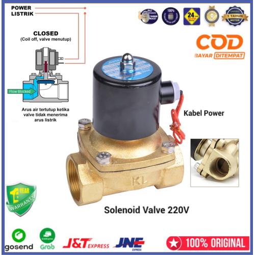 Jual Selenoid Valve Kuningan 1inch AC220V Normal Closed Garansi - Jakarta Pusat - sumber teknik ...