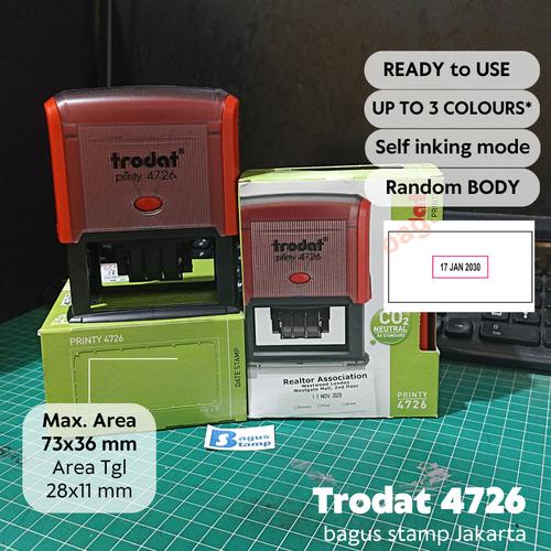 Jual Stempel Warna Nama dan Tanggal Otomatis printy dater Trodat 4726 ...