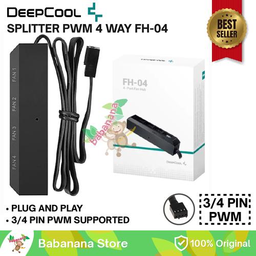Jual Original Deepcool FH 04 Fan 4 pin pwm splitter cabang hub kabel ...