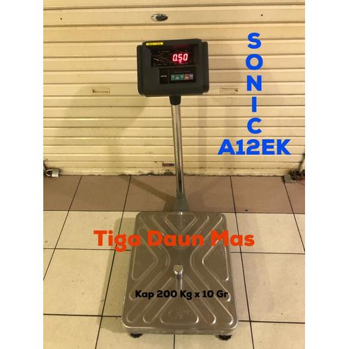 Jual Timbangan Digital Barang / Timbangan ekspedisi A12E 150 kg / 200 Kg Sonic - 200kg - Jakarta ...