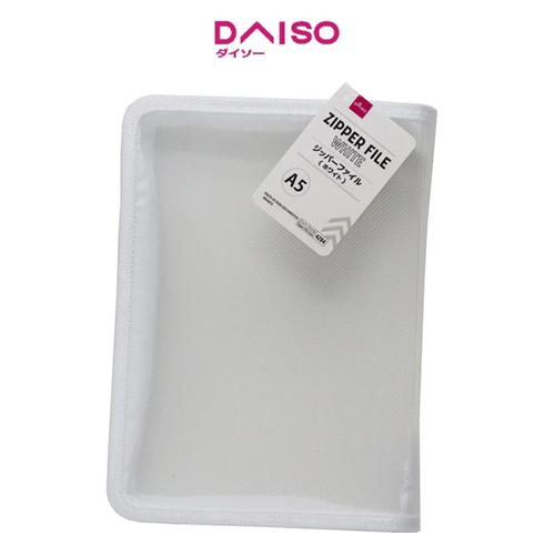 Jual Daiso A5 Zipper File White - Jakarta Pusat - Daiso Japan Official ...