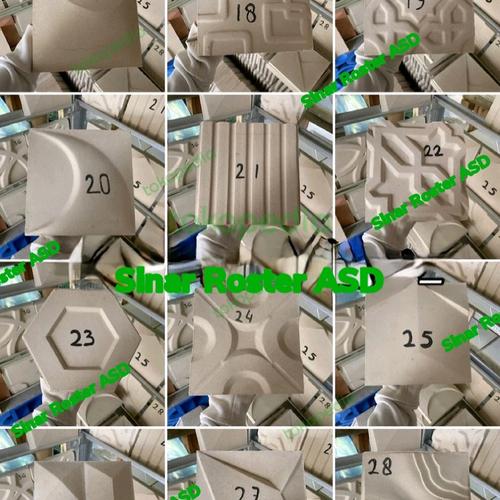 Jual Bata Tempel Murah Motif Panel Wall 3 Dimensi SINAR ROSTER ASD ...