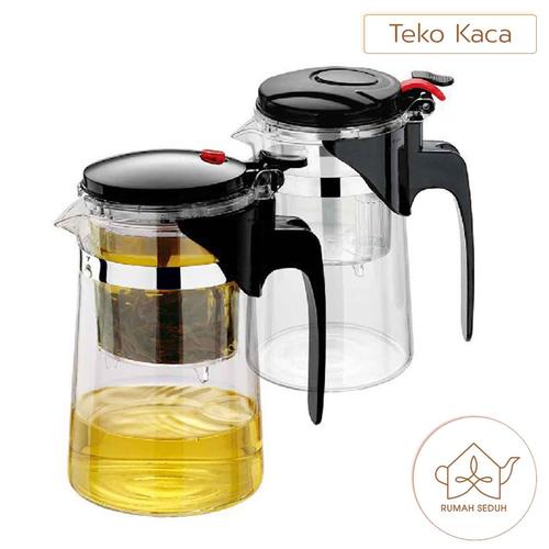 Jual Teko Teh Kaca 550mL dengan saringan - Tea Pot Bening 550 mL ...