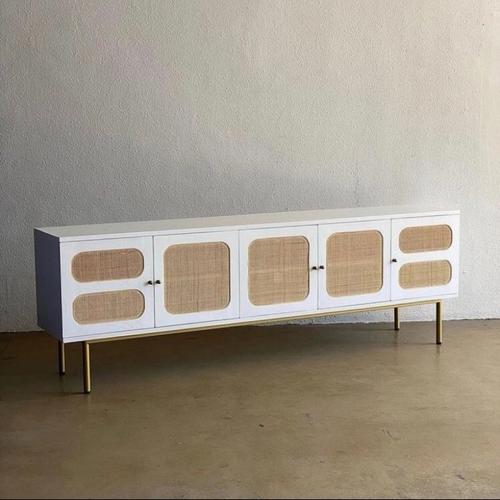 Jual Meja tv minimalis rotan, buffet tv minimalis putih - Kab. Jepara ...