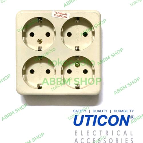 Jual UTICON STOP KONTAK STOPKONTAK 4L SEGI ST-148S COLOKAN LISTRIK 4 ...