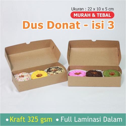 Promo Dus Coklat Donat Isi 3 / Box Donat / Dus Brownies M /Dus Roti/22x10x5 - Kota Bogor ...