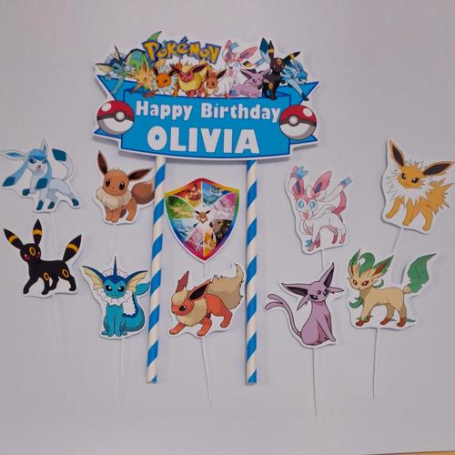 Jual TOPPER CAKE - HIASAN KUE GAMBAR POKEMON EVE EEVEE REVOLUSI BISA ...