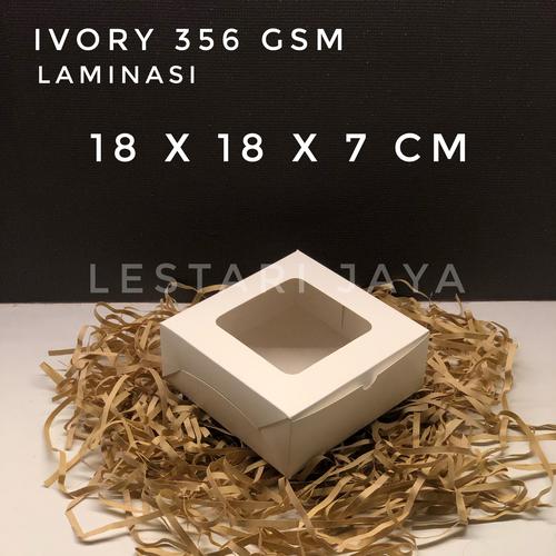 Jual Box Ivory Putih Laminasi Jendela Untuk Kotak Cake Hampers 18x18x7 ...