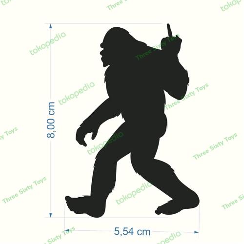 Jual Cutting Sticker Stiker Bigfoot Middle Finger Vinyl Oracal ...