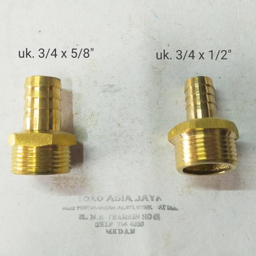 Jual Nepel nepple selang kuningan drat luar ukuran 3/4 inci - 3/4 x 5/8 ...