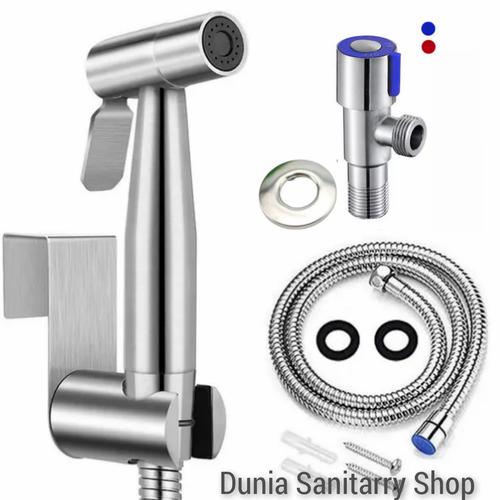 Jual paket jet washer setainles 304/shower toilet - komplit hitam ...