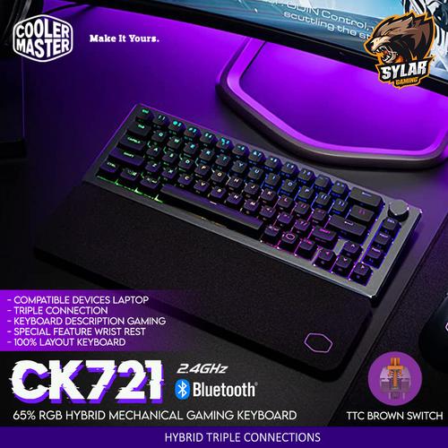 Jual Cooler Master CK721 65% RGB Hybrid Mechanical Gaming Keyboard ...