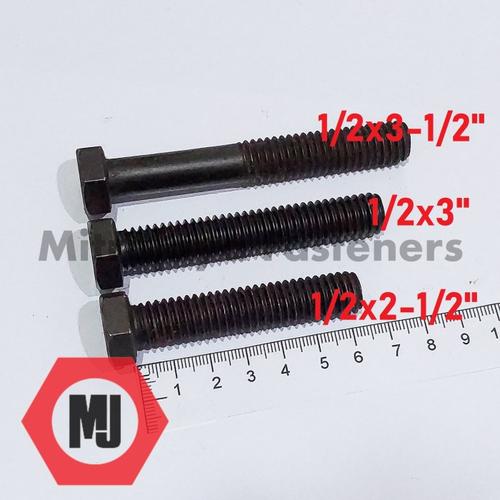 Jual 1/2" x 3 1/2" Baut Mur Hexagon Besi Hitam UNC Drat Kasar - Kota Bandung - Mitrajaya ...