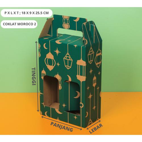 Jual Kardus Botol 1 Liter Isi 2 Lebaran Box Hampers Packaging Coklat ...