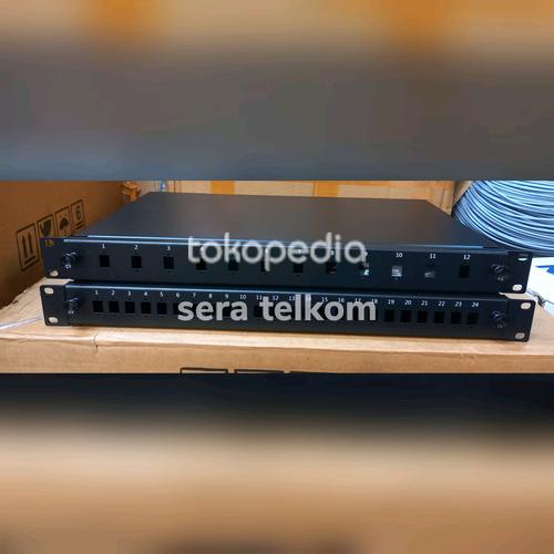 Jual OTB 12 CORE 24 CORE / ODF FTTH Rackmount 12/24 core hitam - 24core ...