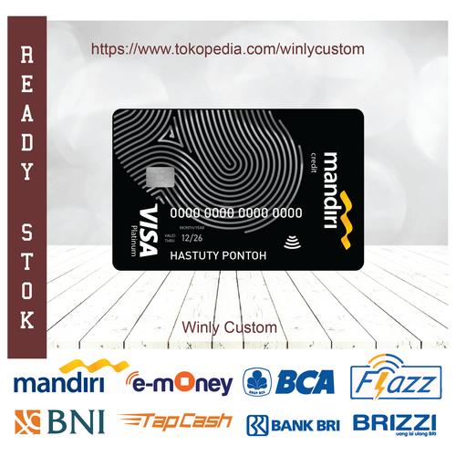 Jual E-MONEY ETOLL DESIGN DEBIT MANDIRI BLACK MANDIRI BCA BNI BRI - 1 SISI - MANDIRI EMONEY ...