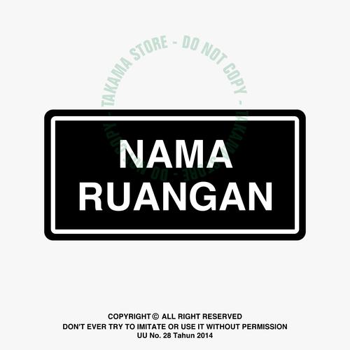 Jual Rambu Nama Ruangan Custom 30cm x 15cm Akrilik - Kota Bandung ...