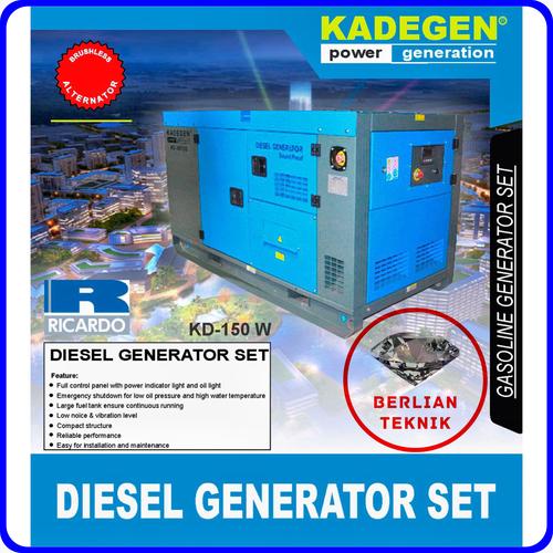 Jual Diesel Generator Silent Mesin Genset Kadegen KD 150 W / 150KVA 3 ...