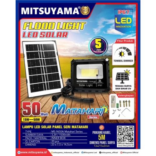Jual Lampu Sorot Tembak LED Solar Panel 50-250W Mitsuyama Matahari MS ...