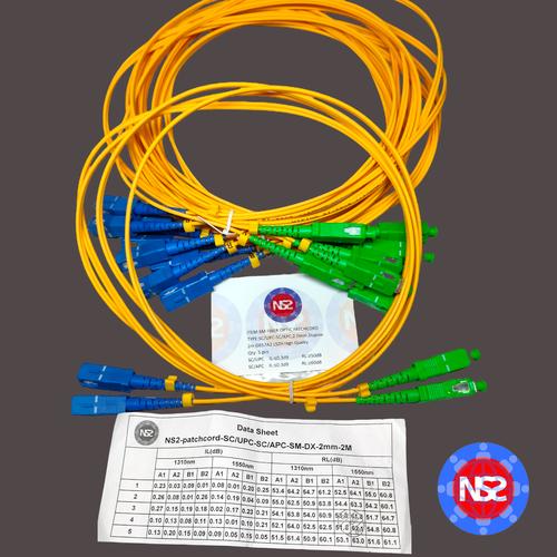 Jual patchcord patch cord 2 meter 2mm duplex sc upc sc apc high quality ...