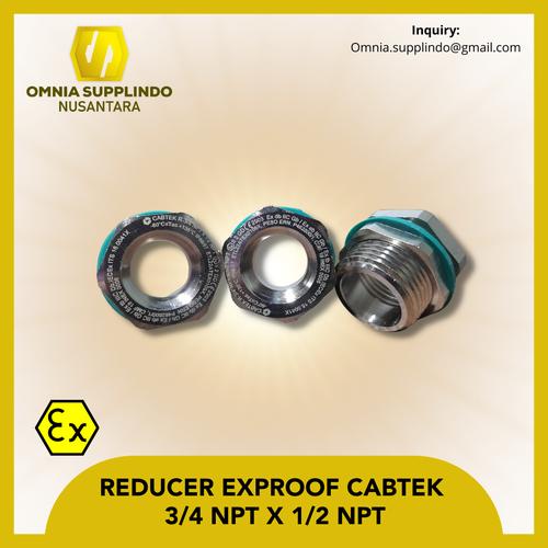 Jual Reducer Exproof CABTEK 3/4" NPT (M) X 1/2" NPT (F) Brass Nickel ...