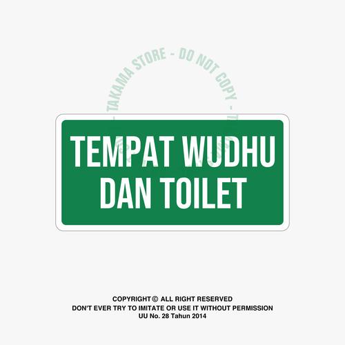 Jual Rambu Tempat Wudhu dan Toilet 30cm x 15cm Akrilik - Kota Bandung ...