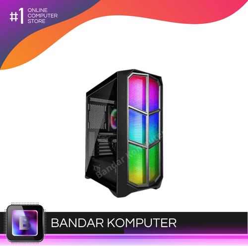 Jual CASING CUBE GAMING ALUNDRA ATX TEMPERED GLASS RGB FRONT PANEL ...