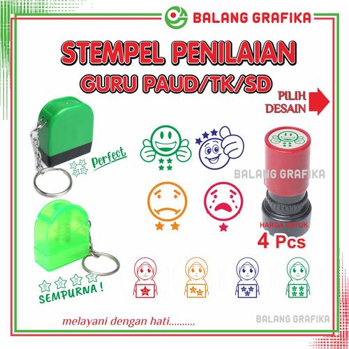 Jual Stempel Penilaian Anak TK SD Stampel Nilai Bintang Cap Karakter ...