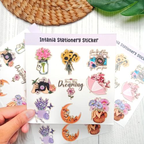 Jual FLOWER sticker aesthetic, Stiker Aesthetic (9 pcs) - Kab. Malang ...
