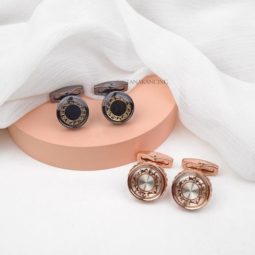 Promo Cufflink Hitam Gold Metal | Thobe Kabak | Istana Kancing - Black - Kota Tangerang ...