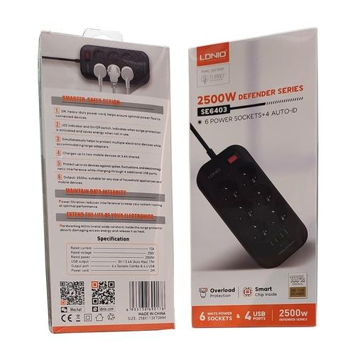 Jual Stop Kontak LDNIO SE6403 6 Socket + 4 USB Port 6 Lubang 4USB AUTO ID - Jakarta Pusat ...