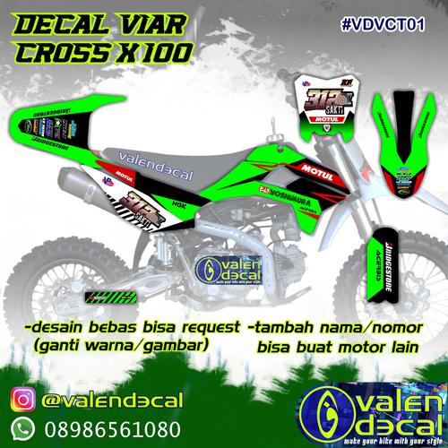 Jual Stiker Striping Decal Viar Cross X 100 full body bisa request ...