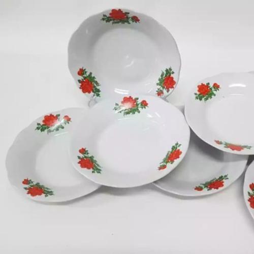 Jual Piring Makan Keramik Lucky Kembang 6 Inch / Piring Tatakan - 1/2 ...