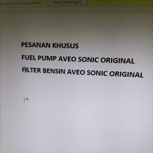 Jual fuel pump Aveo Sonic filter bensin Aveo Sonic original - Jakarta ...
