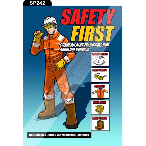 Jual SP242 Poster K3 Safety A2 Blok - Safety First! - Kota Cimahi ...