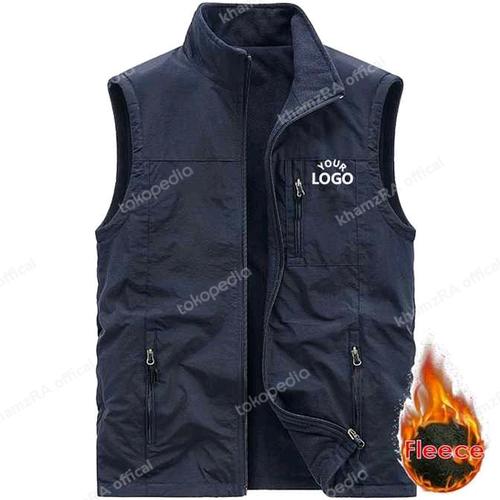 Jual jaket rompi parasut pria vest rompi motor cowo - Abu-abu, M - Kab ...