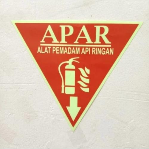 Jual SEGITIGA APAR STICKER SIGN GLOW IN THE DARK 15 CM K3 LABEL FOSFOR ...