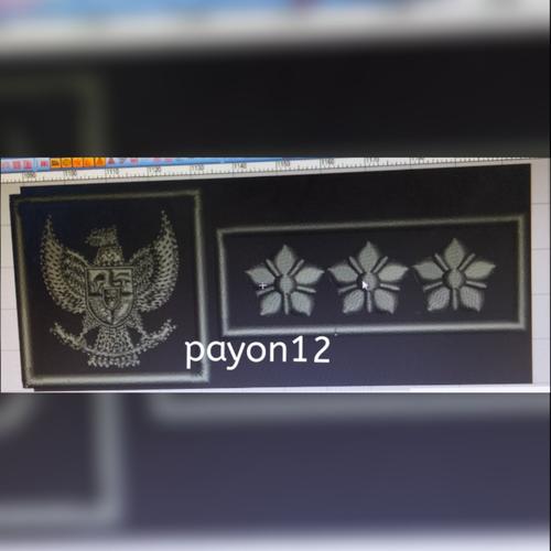 Jual bordir timbul custom garuda dan pangkat krah - garuda kotak ...