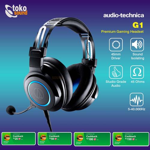 Jual Audio Technica ATH-G1 Premium Gaming Headset Original Bergaransi ...