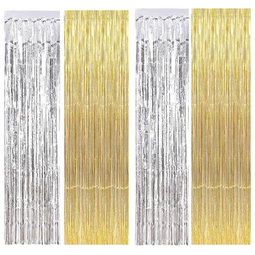 Jual Tirai Foil Doff Gold Silver/Rumbai Laser/Backdrop/Tirai/Rumbai ...