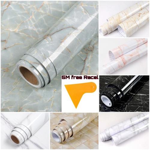 Jual PVC sheet stiker furniture meja anti air motif marmer dan serat ...