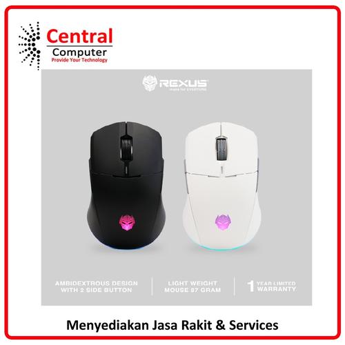 Jual Rexus Mouse Wireless Gaming Arka II RX-107 Dual Connection - Putih ...