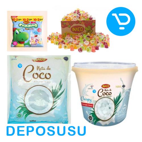 Promo INACO NATA DE COCO Sari Kelapa Crispy Pouch Ember Pudding Jelly ...